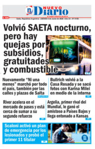 Tapa del 04/06/26 - Nuevo Diario de Salta | El diario chiquito | Salta ...